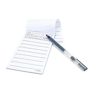 DGBDPACK Guest Check Pads EP-3616WP-1 (10 Pads), Total 500 Sheets White Waitress Notepad, Server Order Pads for Restaurant