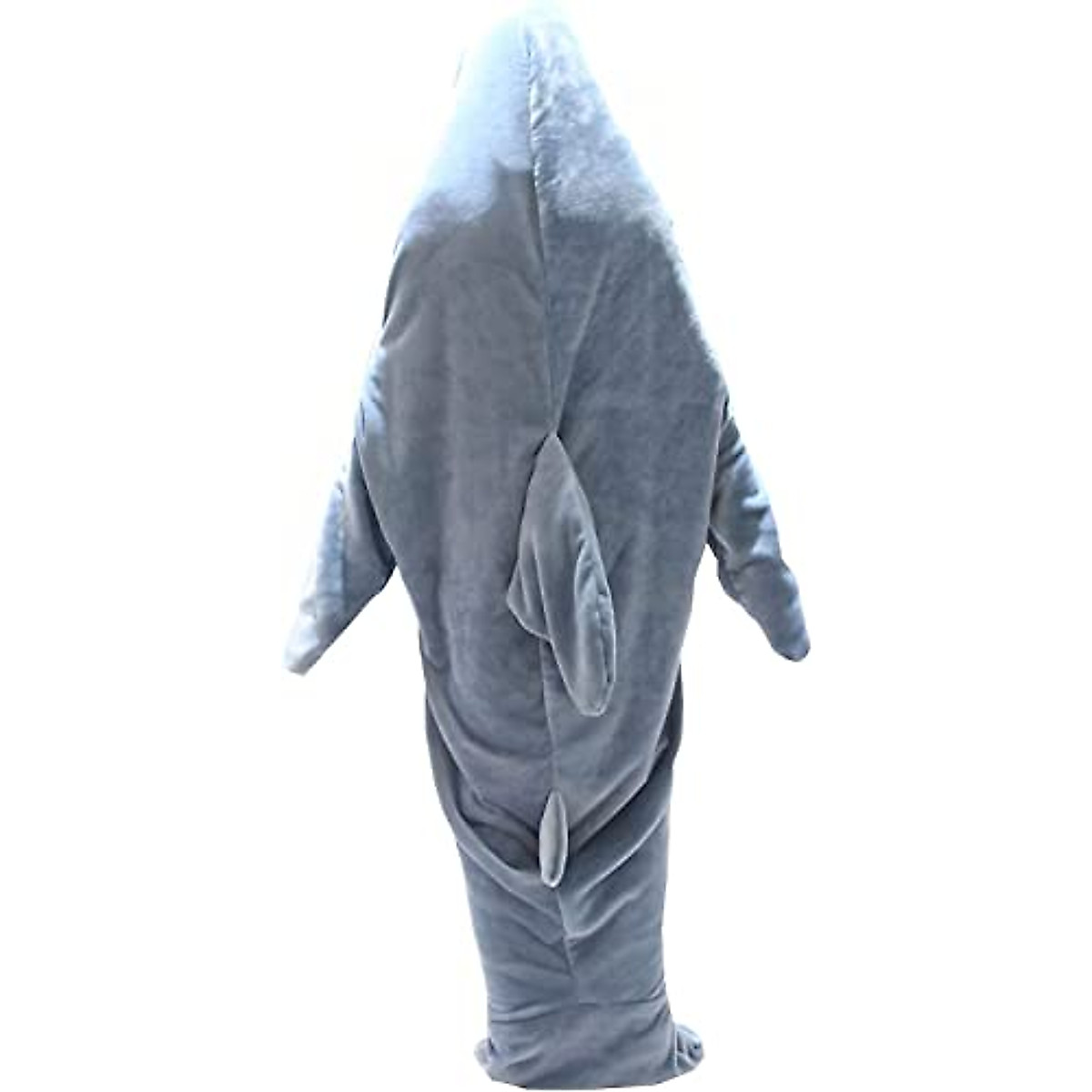 Shark Blanket Hoodie,Shark Blanket Adult,Shark Blanket Super Soft Cozy Flannel Hoodie Sleeping Bag Shark Tail Wearable Fleece Throw Blanket, Shark Onesie Blanket (L(67X27.5IN))