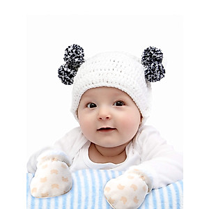 Blulu 3 Pairs Newborn Mitten Gloves Baby Winter Mittens Warm Infant Cotton Mittens