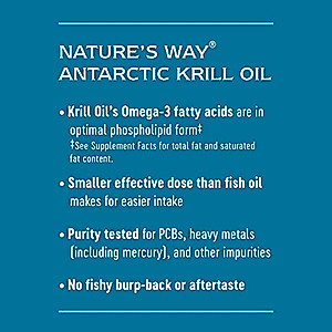 Nature's Way EfaGold Krill Oil, 100% Pure Krill Oil, 30 Softgels