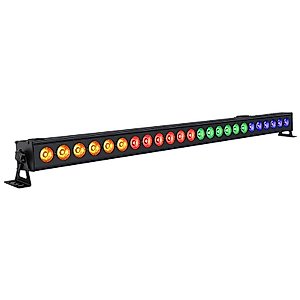 LED DMX Wash Light Bar - 96W 24LEDs RGBA Stage Light Bar Sound Activated Auto Play DJ Light Bar Uplights for Wedding Church Christmas Birthday Party Stage Lighting