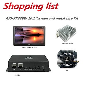youyeetoo Firefly AIO-3399J Dev Kit Rockchip RK3399 SBC Single Board Computer Support HDMI-in and Android OS (10-Inch Screen Kit)
