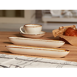 ONEMORE Set of 2 Serving Platters and Olive Tray Bundle