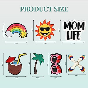 Matalde Rubber Beach Bag Accessories Charms - Windmill Beach Charm Accessories for Rubber Beach Totes with 0.5'' dia Holes Perfect for Summer Vibes