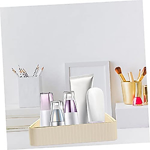 BESTOYARD 3pcs Leather Storage Tray Jewelry Dish Tray Luxury Decor Ring Display Holder Perfume Organizer Ring Dish Faux Leather Tray Jewelry Display Plate Storage Plate Jewelry Display Tray