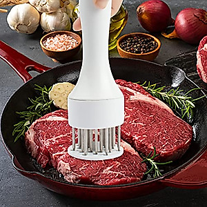 Sihuuu Meat Tenderizer Tool, 21 Pin Stainless Steel Meat Tenderizer Needle,Kitchen Gadgets For BBQ Cooking Tenderizing Marinade Fish, Pork, Beef Steak, Poultry, Meat