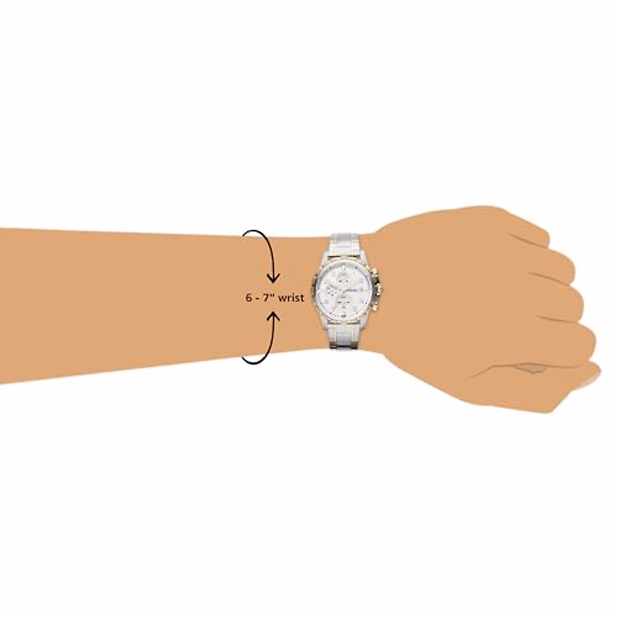 Fossil Men's Dean Quartz Stainless Steel Chronograph Watch, Color: Gold/Silver (Model: FS4795IE)