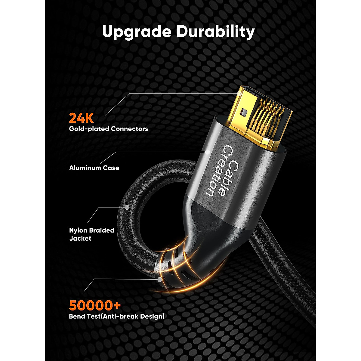 CableCreation 8K HDMI 2.1 Cable, HDMI for PS4 (48Gbps, 8K@60Hz) - 3.3 Feet, Xbox Series X HDMI Cable, eARC HDR HDCP 2.2 2.3