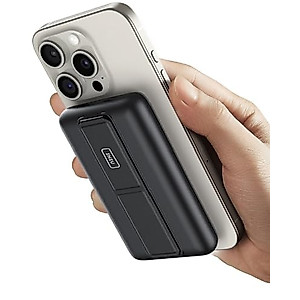 INIU for MagSafe Portable Charger, Ultra Slim 6000mAh 20W Magnetic Power Bank with Foldable Stand, USB-C in&Out Wireless Battery Pack, for iPhone 15/15 Plus/15 Pro/15 Pro Max, iPhone 14/13/12 Series