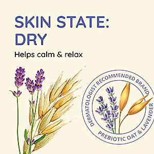 Aveeno Stress Relief Body Wash with Soothing Oat, Gently Cleanses and Moisturizes with Lavender Scent, Chamomile & Ylang-Ylang Essential Oils, Dye-Free & Soap-Free Calming Body Wash, 33 fl. oz