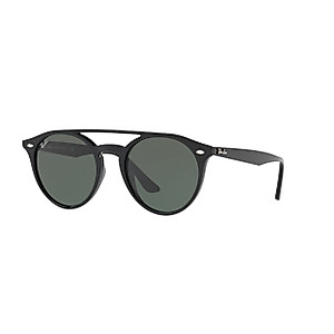 Ray-Ban Rb4279f Asian Fit Round Sunglasses, Black/Green, 51 mm