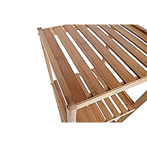 Proman Products Horizon 4-Tier Bamboo Shelf ST36722, Natural 39" H x 21" W x 12" D