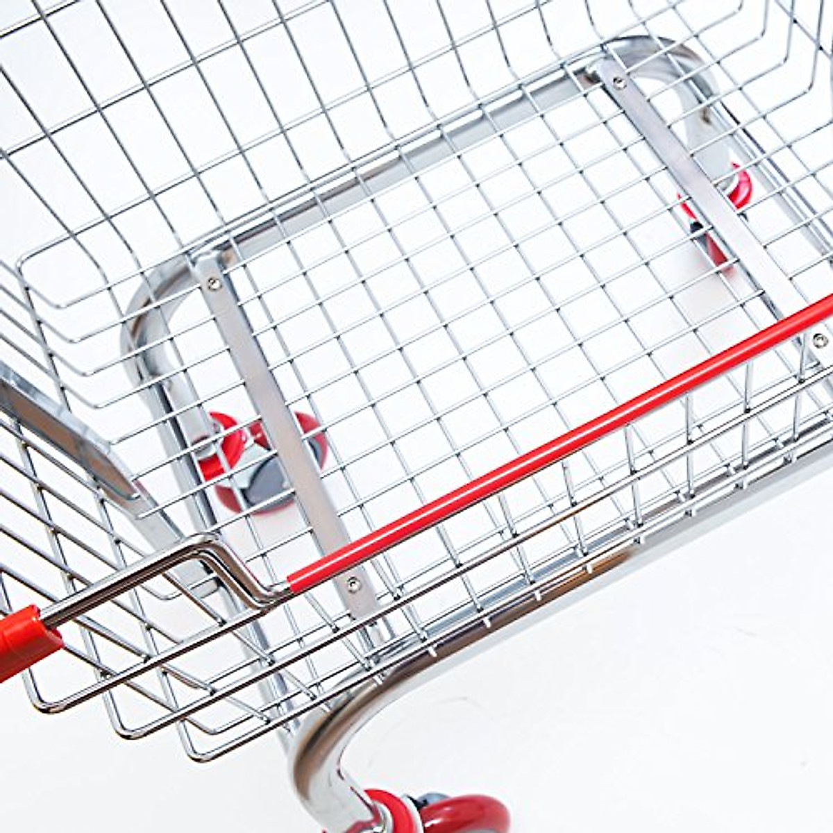 Coin Laundry Cart, CART&SUPPLY [Heavy Duty][Rolling Cart] Laundry Cart with Double Pole Rack [Chrome]