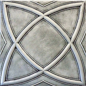 R13A AS Antique Silver 20 x 20 Tin Looking Styrofoam Ceiling Tile Just Glue Up