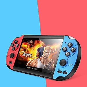MNTT Portable Handheld Games,Built-in 10000 Games Electronic Machine Arcade Videogames Dual-Shake Play Vidio Player Video Game Console(Red&Blue)