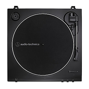 Audio-Technica AT-LP60X Fully Automatic Belt-Drive Stereo Turntable with Built-in Preamp and USB Output Vinyl Playback Bundle with 3-Inch Powered Studio Monitors Pair (Black) (3 Items)