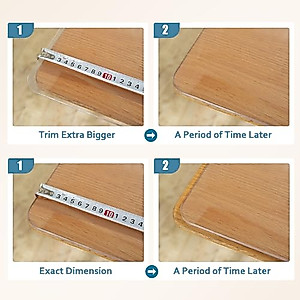 OstepDecor Clear Table Protector, 24 x 48 Inch Clear Table Cover Protector, 1.5mm Thick Plastic Table Cover Clear Table Pad Tablecloth Protector, Clear Desk Pad Mat for Writing Desk, Coffee Table