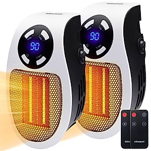 Portable Electric Space Heater 1500W/750W, Ceramic Room Heater with Tip-over and Overheat Protection, 200 Square Feet Fast Heating for Indoor Office Desk Home, ETL Certified, Silver