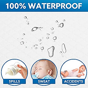 Pro Goleem Bassinet Mattress, Oval Bassinet Mattress Pad, Waterproof Cradle Mattress, Memory Foam Moses Basket Mattress, 15’’x30’’