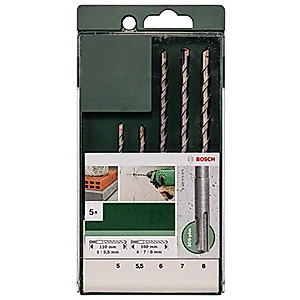 Bosch 2609255542 SDS-Plus Hammer Drill Bit Set (5 Pieces)