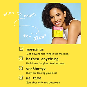 Glow Line Facial Cleansing Wipes - Moisturizing Travel Wet Wipes, Moist Towelettes Individually Wrapped w/Lavender Rose Scent - Organic Wipes & Face Wash Cloth w/Vitamin C & Hyaluronic Acid - 15 ct