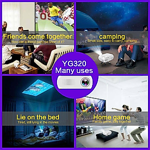 Mini Projector Led Portable Projector with HDMI Same Screen Projection Camper Apartment Essentials Classroom Must Haves Electronics for Men Tech Gadgets Birthday Gifts for Men Personalized Gifts