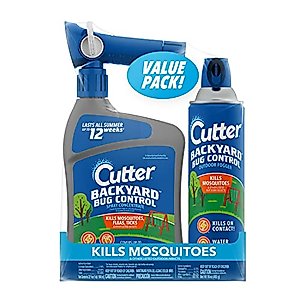Cutter Backyard Bug Control Combo Pack, with Outdoor Fogger & Hose-End Spray Concentrate