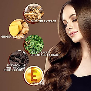 Ginger King Hair Nutrient Solution Nourishes hair roots, Polygonum Multiflorum And Ginger Herbal Hair Care Essence Nourishing Hair Hair Care Solution Preventing Hair Loss And Hair Density 30ml (1PCS)