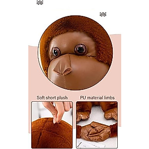 KLLKR Plush Soft ​Huge Gorilla Stuffed Animal Soft Huggable Gorilla Pillow Super Soft Plush Doll Animal Toy for Kids and Adults Cuddlekins