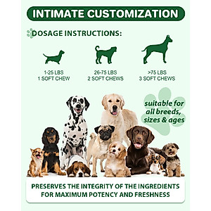 Hemp Calming Chews for Dogs - Dog Calming Treats - Dog Calming Chews - with Valerian Root, Melatonin - Calming Treats for Dogs - Helps with Thunder, Fireworks, Travelling - 120 Chews, Chicken Flavor