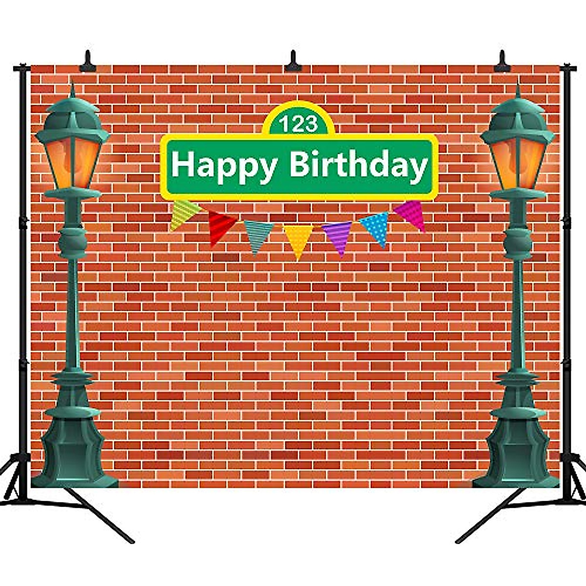 DePhoto Brick Wall Backdrop 1st Girl or Boy Birthday Party Baby Shower Photography Seamless Vinyl Photo Background Studio Prop PGT529A 7x5ft