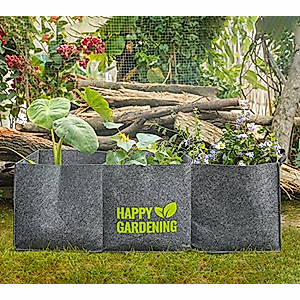 Fabric Grow Bags, 2-Pack Raised Garden Bed with Handle for Vegetable Herbs, Fabric Plant Pots Indoor Outdoor, 3 sq. ft.