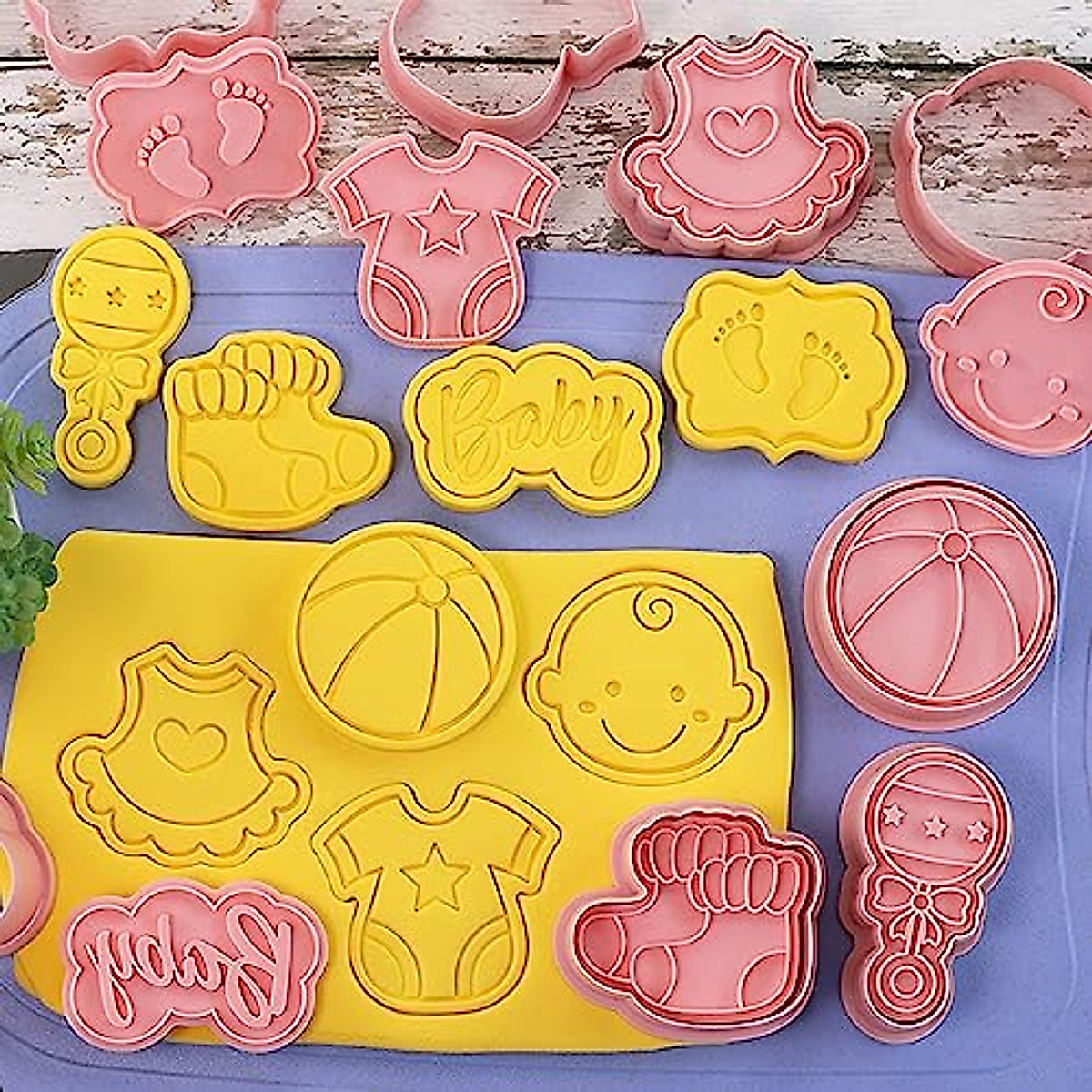 Baby Shower Cookie Cutters Set, 8 Pcs Baby Cookie Cutter, Mini Baby Cookie Cutters Shapes Baby Shower