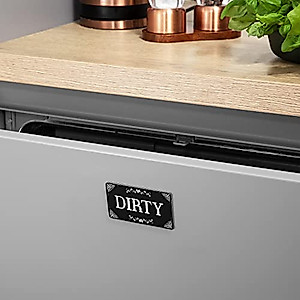 NoCry Dishwasher Magnet for Better Kitchen Organization; Double Sided Clean Dirty Magnet That’s Water Resistant, Reversible and Chic; Comes in Different Designs; Romantic