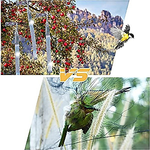 Bird Scare Tape, 2 * 500 Foot Bird Scare Ribbon Reflective Flash Tape Woodpecker Pigeon Deterrent Repellent Devices Tape Keep Birds Away Outdoor