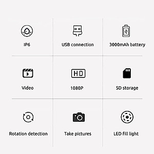 1080P Dual Lens Endoscope Camera, with 4.3inch ISP Screen, Waterproof Borescope Inspection Camera with 8mm Front & Side-View Dual Lens(5M/16.4FT Cable)