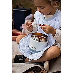 Beaba Stainless Steel Insulated Food Jar, 16 oz (Cloud)