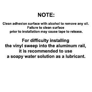 Gordon Glass® 25" Chrome Framed Shower Door Replacement Drip Rail with Vinyl Sweep and Pre-Applied Mounting Tape