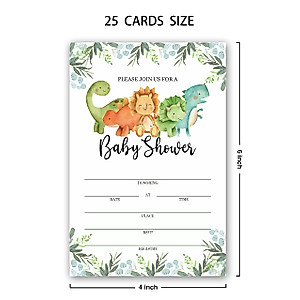 Baby Shower Invitation Set, Books For Baby, Thank You, Diaper Raffle, Fill In Invites Cards, Each Design 25 Cards & Envelopes (Total 100 Cards) – (bb016-taozhuang)