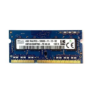 Hynix 4GB DDR3 1600MHz PC3-12800 204-Pin Non-ECC Unbuffered CL11 SoDIMM Single Rank Laptop Memory HMT451S6MFR8C-PB
