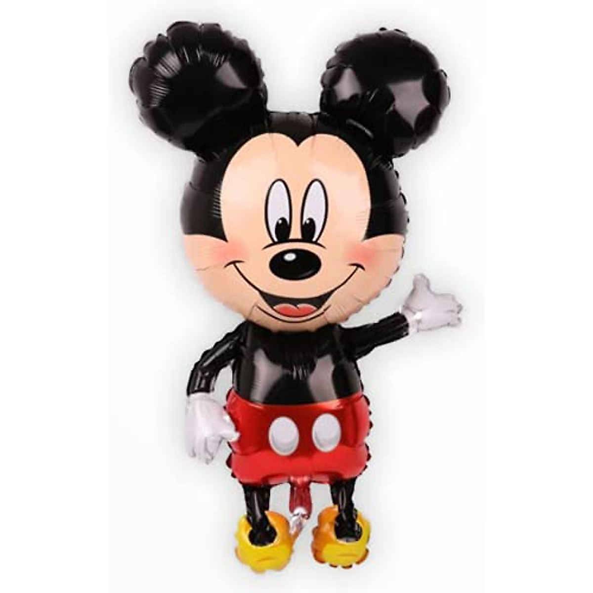 Mickey Mouse Theme Party Balloons - Mickey Balloon Set Baby Shower - Jumbo Mickey Body Small Heads - Mickey Mouse Balloons Birthday Decorations - Combined Bundle with RIbbon by Jolly Jon