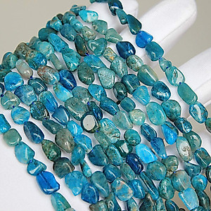 MJDCB Natural Irregular Shape Stone Beads 4-8mm Apatite Gemstone Energy Cured for Jewelry Making Bracelet Necklaces