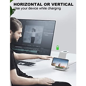 Wireless Charging Station for Apple, 3 in 1 Charging Stand for iPhone 14/13/12/11/X/8/SE Series, iWatch 7/6/SE/5/4/3/2, AirPods 3/Pro/2