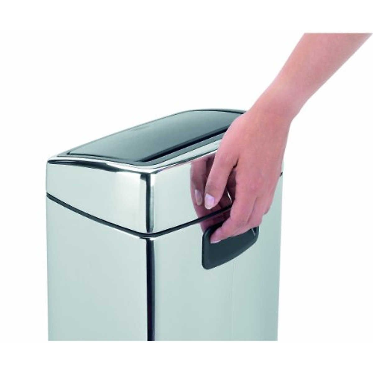 Brabantia Rectangular Touch Bin, 10 L - Brilliant Steel