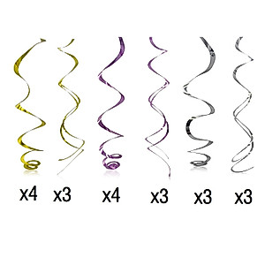 klmars 30 Ct Unicorn Hanging Swirl Decorations-Unicorn Party Decorations-Unicorn Birthday Party Supplies