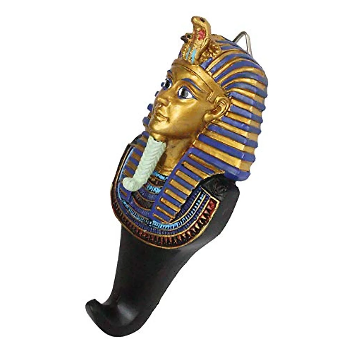 Ebros Egyptian King TUT Pharaoh Tutankhamun with Nemes Wall Hanger Hook Decor Accent Hangers for Coats Hats Leashes Backpacks Keys Decorative Organizer On Mudroom Main Entrance
