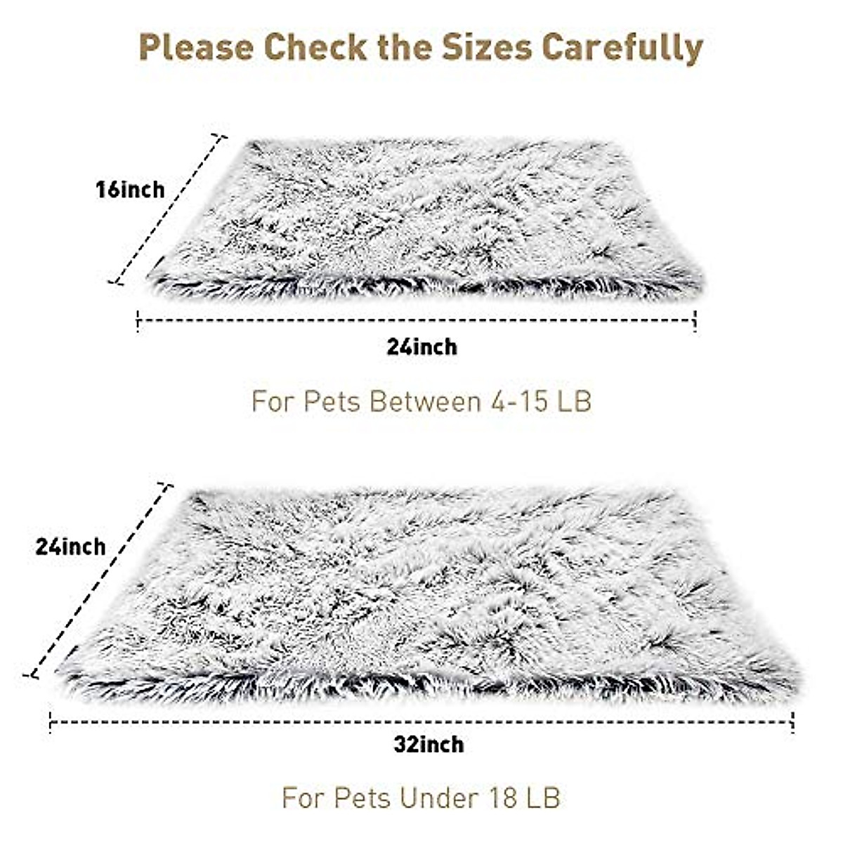 PJYuCien Fluffy Fleece Cat Dog Blanket, Soft Warm Pet Throw Blanket for Dogs & Cats (Small 16" x 24")