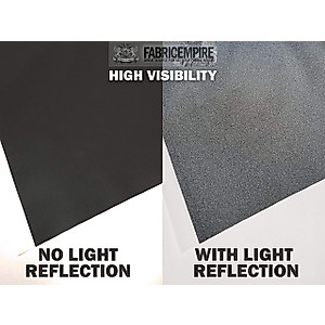 Reflective Lightweight Sports/Safety High Visibility Fabric 55" Wide/Sold by The Yard (Non-Stretch, Black)