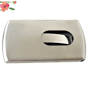 VILLCASE Stainless Steel Business Card Case Portable Metal Name Holder Credit Card Slot Sleek Design