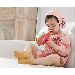 Adeimoo Baby Girls Toddler Non-Skid Socks Unisex Baby Toddler Floor Socks Newborn Infant Anti Slip Socks 8 Pairs 1-3T